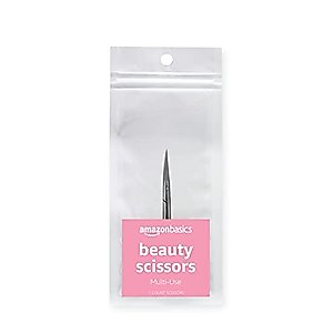 Amazon Basics Beauty Scissors, Stainless Steel, Silver