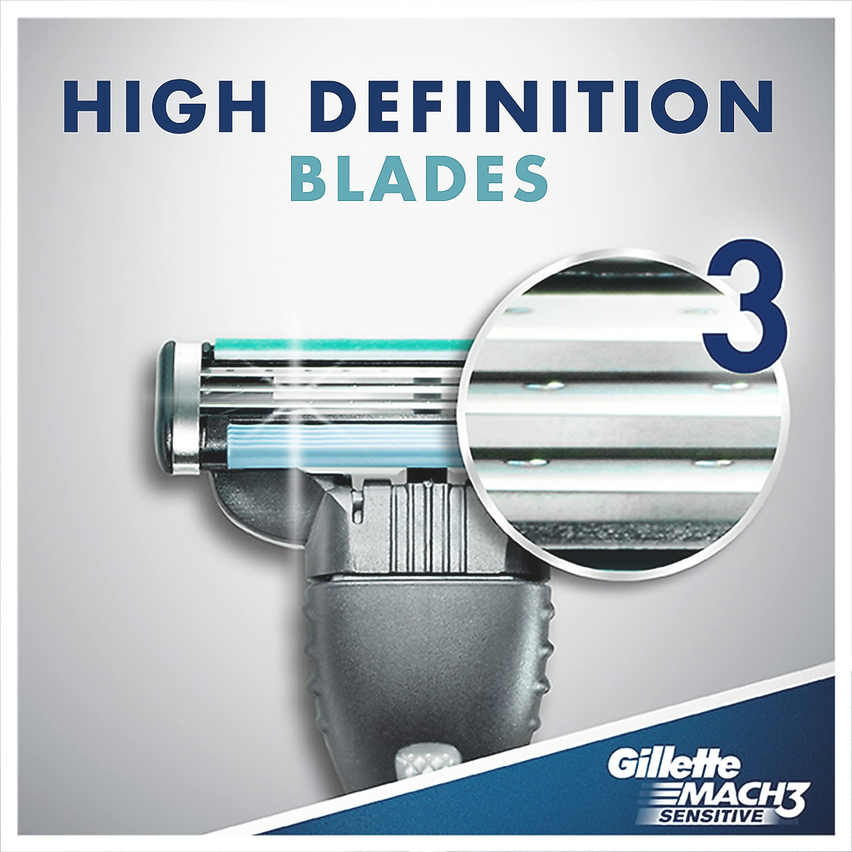 Gillette Mach3 Sensitive Men's Disposable Razors, 9 Count