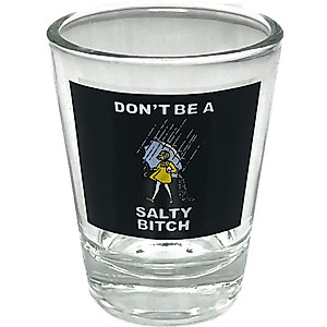 Black Ball Corp. Salty Bitch - 2oz Novelty Shot Glass - 2 Piece Set