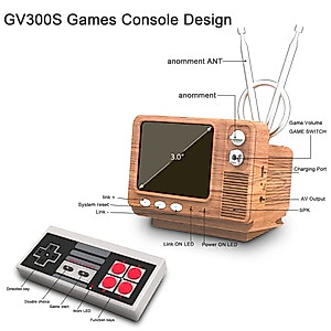 Retro Handheld Games Console with 308 Classic Games 3 Inch Screen Mini TV Video Games Player Support AV Output Electronic Games Xmas Gift for Boys Girls 4-12