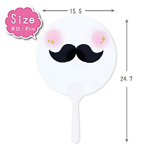 Shikoku Group US43-2 Talking Transparent Fan King Beard, Made in Japan, Approx. 6.1 x 9.7 inches (15.5 x 24.7 cm)