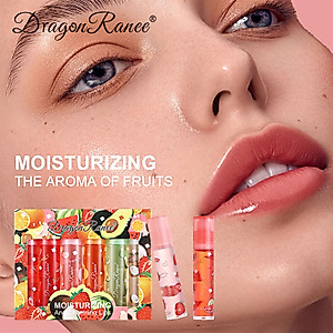 Mrettick Moisturizing Lip Oil 6 Pcs Roll-on Lip Oil Set Fresh Lip Glaze Transparent Colorless Moisturizing Lip Lotion Hydrating Lip Oil Set for Lip Care (#4)