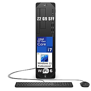 HP Z2 G9 SFF Workstation Small Form Factor Business Desktop Computer, 13th Gen Intel 14-Core i7-13700, 4GB DDR5 RAM, 2TB PCIe SSD, DVDRW, WiFi 6, Bluetooth, Keyboard & Mouse, Windows 11 Pro