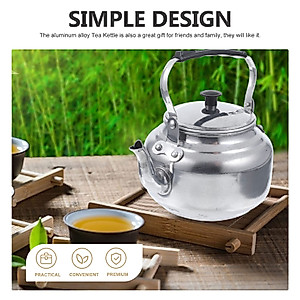 SHERCHPRY Aluminum Tea Kettle Metal Stovetop Kettle Camping Tea Kettle Metal Water Kettle Coffee Kettle for Home Restaurant