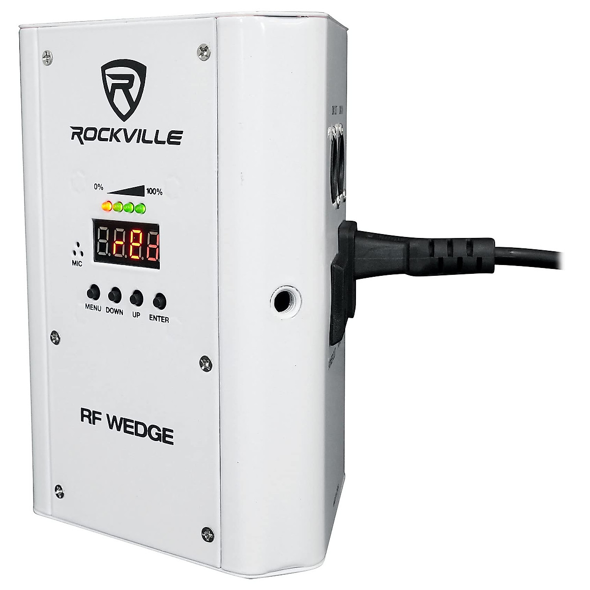 2 Rockville RF Wedge White RGBWA+UV Battery Wireless DMX DJ Up Lights+RF Remotes