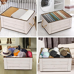 Livememory Memory Box for Keepsake, Decorative Storage Box with Lids and Handles - L15.7 x W11.8 x H7.9 Inches (Not Made of Wood)