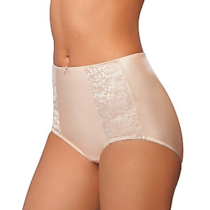 Bali Double Support Stretch Brief Pack, 3-Pack, Moisture-Wicking Underwear for Women, Soft Taupe/Light Beige/Blushing Pink, 10