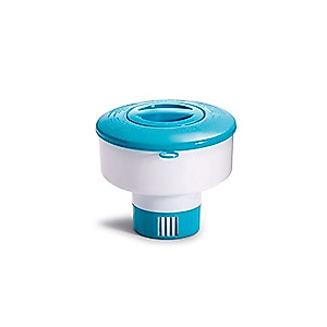 Intex 29041EP, 7-Inch Floating Chemical Dispenser for Pools, White/Blue