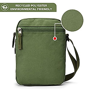 G4Free Small Crossbody Bag RFID Side Shoulder Cell Phone Bag Mini Wallet Purse For Men, Women(Army Green)
