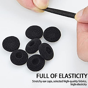 TORMEN 24 Pcs Soft Foam EarbudsCushions Earplugs, Protector Sponge Noise Isolating Earphones Replacement MP3 MP4 Stereo Headset Cap(Black)