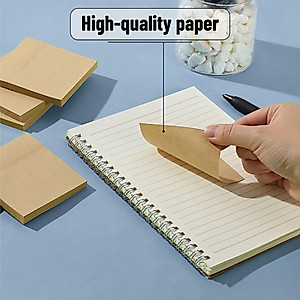 Mr. Pen- Kraft Sticky Notes, 3”x3”, 12 Pads, Kraft Paper Sticky Notes, Sticky Note Pads, Self-Stick Note Pads, Brown Sticky Notes, Craft Paper Sticky Notes, 3x3 Sticky Notes
