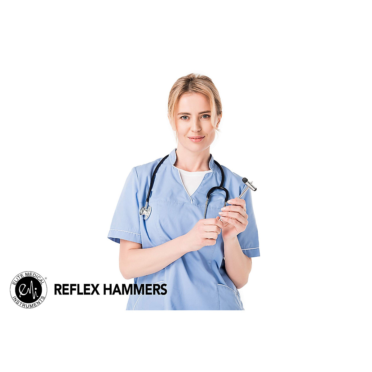 EMI Buck Neurogical Reflex Testing Hammer with Needle and Brush (Black)