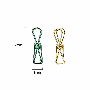 10PCs/Box Hollowed Out Design Metal Binder Clip Long Tail Clips Office Hand Book Folder Paper Organizer Stationery Fish Clip (Color : 10pcs)