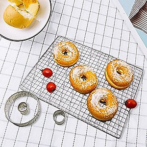 Round Cookie Cutters, Biscuit Cutter Set - 12 Pcs Stainless Steel Circle Cookie Cutters, Round Shapes Cookie Cutters for Baking, Round Set for pastry cutter, Donut Cutter, dough cutter, Ring Mold