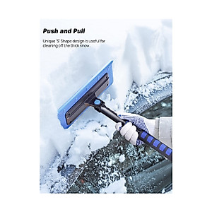 Snow Blocks 47 Inch 4-in-1 Extendable Snow Shovel Snow Remover Water Remover Compatible Car SUV Frost Windshield Wiper Winter Tool