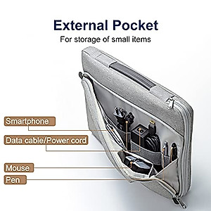 SANWA 14 inch Laptop Sleeve Case with Front Pocket, YKK Zipper, Waterproof Shock Resistant Bag, Accessory Pocket, Compatible with MacBook, Pad, Tablet, Surface, Dell, HP, Lenovo, Computer, Black