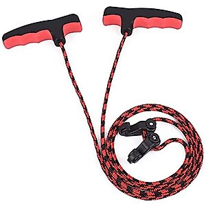 Crossbow Rope String Cocking Device Double Handle for Archery Bow Hunting Tool Accessories Red (Pack of 1)