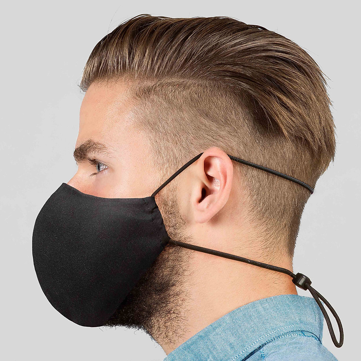 STELLARH Mouth Covers 3 Layers Washable & Reusable Over the Head Comfort No Ear Pulling Comfortable Handmade (3 Pack XL)