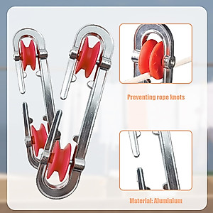 Laqerjc Clotheslines Clothesline Spreader 2Pcs Aluminium Heavy Duty Outdoor Clothes Line Separator Pulley for Long Clothesline and Heavy Loads