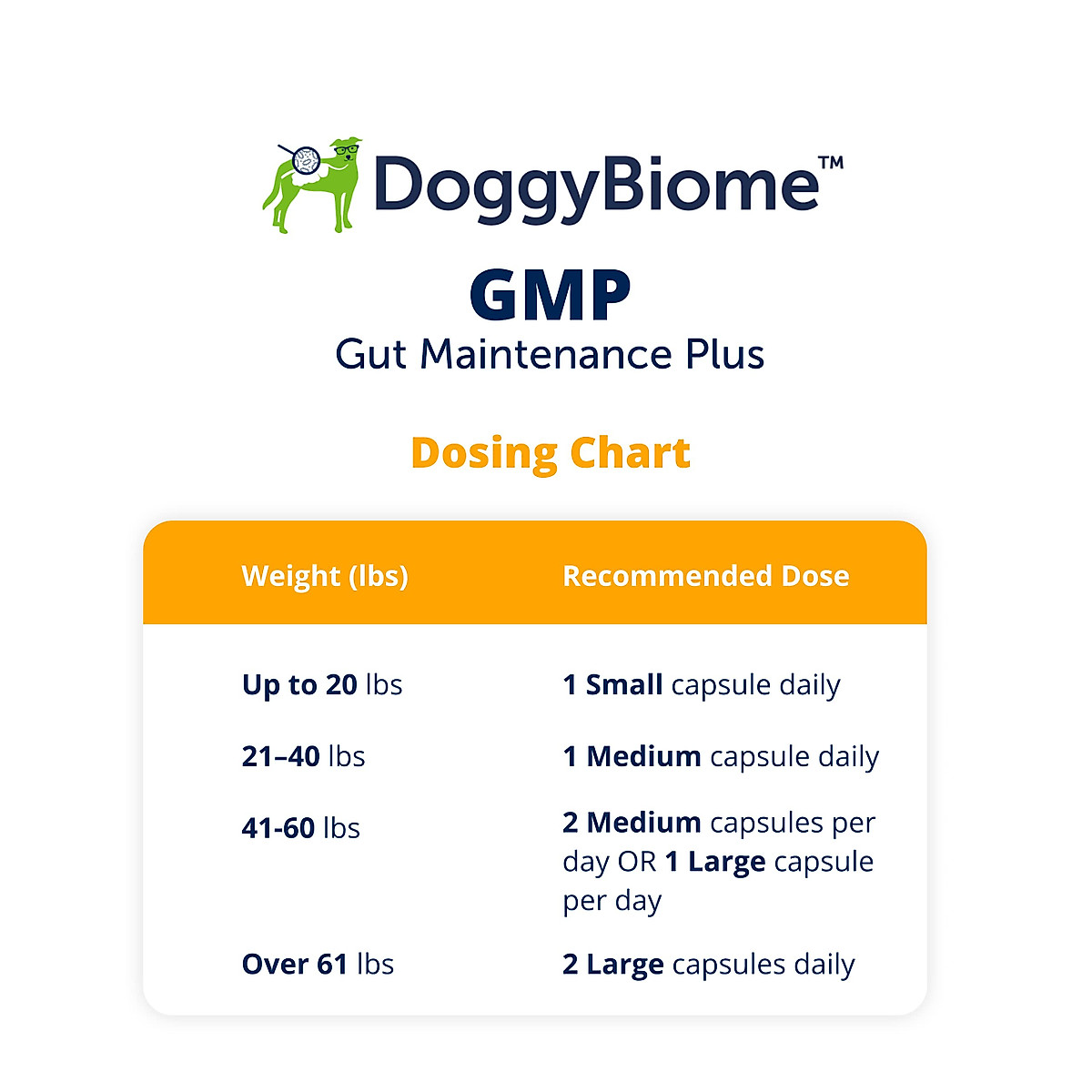 AnimalBiome Dog Probiotics - GMP Prebiotics and Probiotics - Reduce Diarrhea Flareups - for Dogs 21-40 lbs (60 Capsules) - DoggyBiome