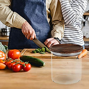 Mason Jars Mason Jars Glass Canister Jars Glass Kitchen Canisters with Airtight Bamboo Lid Cylinder Storage Containers for Flour Sugar Coffee Cookie Candy Snack and More 9. 5x13. 2 Terrarium/183 ( Col