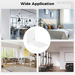 TIMCORR 4Pcs Invisible Floating Bookshelves: Wall-Mounted Floating Book Organizers, Heavy-Duty Metal Book Storage Holders, Multi-Purpose Wall Ledge Shelves for Bedroom, Living Room, Office