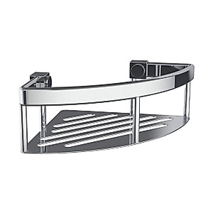 WingIts Contour Series Corner Basket 8 Inch, Silver,WCONCBPS8