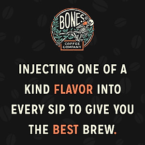 Bones Coffee Company Cookies 'N Dreams Ground Coffee Beans Cookies & Cream Flavor, Low Acid Flavored Coffee, Made with Arabica Coffee Beans, Medium Roast Coffee, Coffee Lover Gift Ideas (12 oz)