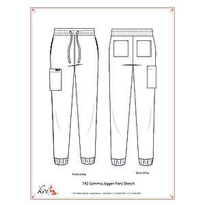 KOI Basics 741 Gemma Jogger Pant Heather Soft Pink S