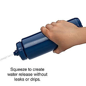 Hydra Cup - 4 PACK - 32oz Squeeze Water Bottles Bulk Set, BPA FREE, For Sports, Cycling, Bike, Quick Squirt Hydration, Shaker Cup Wire Whisk Included.