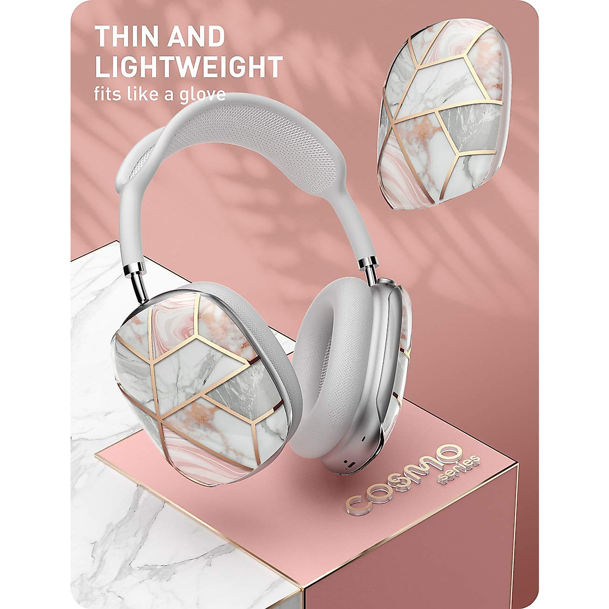 i-Blason Cosmo Case Designed for Airpods Max Headphones, Protective Stylish Earpads Case Cover Compatible with Apple AirPods Max, 1 Pair (Marble)