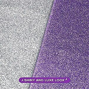 ANMINY 2 PCS Glitter Storage Cubes Shiny Sparkly Foldable Storage Basket Bin Box Set with Handles Collapsible Decorative Large Fabric Desktop Closet Shelf Organizer Container - 11x 11x 11 in, Silver