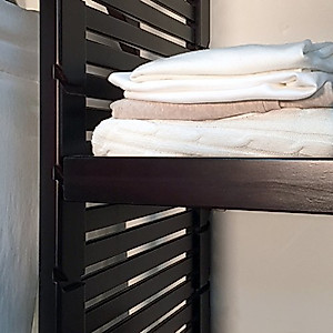 John Louis Home Deluxe 16 in. Deep Solid Wood Closet Organizer, Woodcrest, Espresso Finish