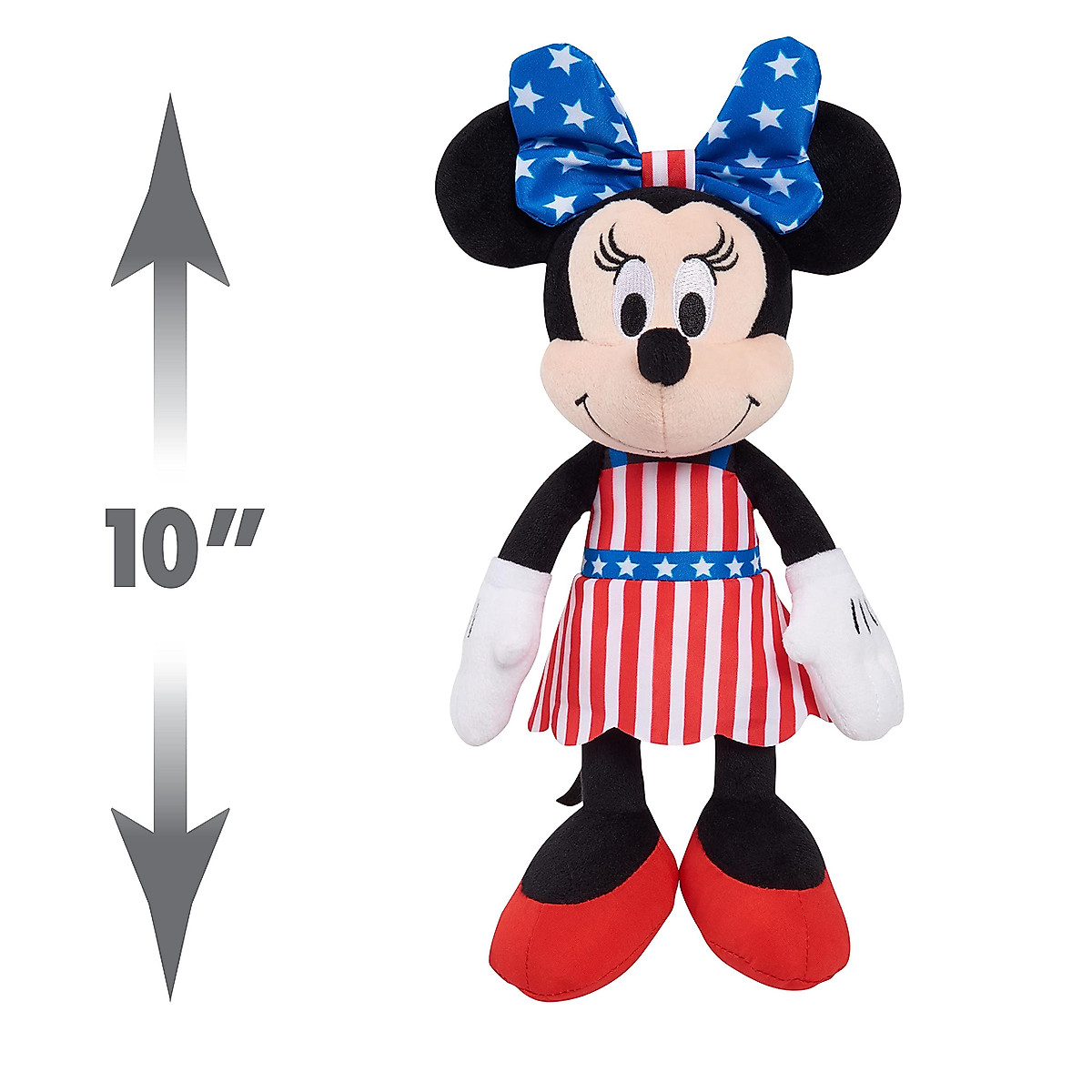 Disney Patriotic Bean Plush Mickey Mouse and Minnie Mouse, 4th of July Independence Day Decorations