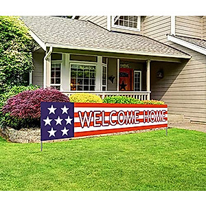 Silvima Welcome Home Banner | Deployment Returning Back Military Army Large Party Decorations