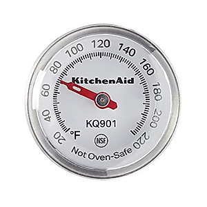 KitchenAidKQ901 Instant Read Food Thermometer for Kitchen or Grill, TEMPERATURE RANGE: 20F to 220F, 1 Inch Dial, Pistachio