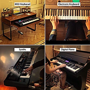 Sustain Pedal for Keyboard - Sovvid Universal Foot Pedal with Polarity Switch for All Brands Electronic Keyboards, MIDI Keyboards, Digital Pianos, Yamaha, Casio, Roland, Korg, Behringer, Moog and More