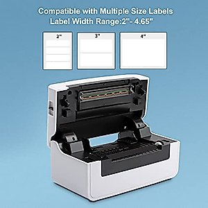 NefLaca Thermal Label Printer,4x6 High Speed USB Shipping Label Printer Commercial Direct Thermal Label Maker One Click Setup Compatible with Amazon, Ebay, Etsy, Shopify and FedEx (White)