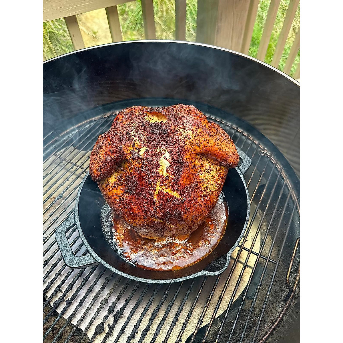 Thanksgiving Cast Iron Chicken Roaster Beer Can Chicken Roasting Pan, Beer Can Chicken Holder Chicken Stand for Most Grills and Oven, Turkey Roasting Pan for Thanksgiving Christmas Roast Chicken