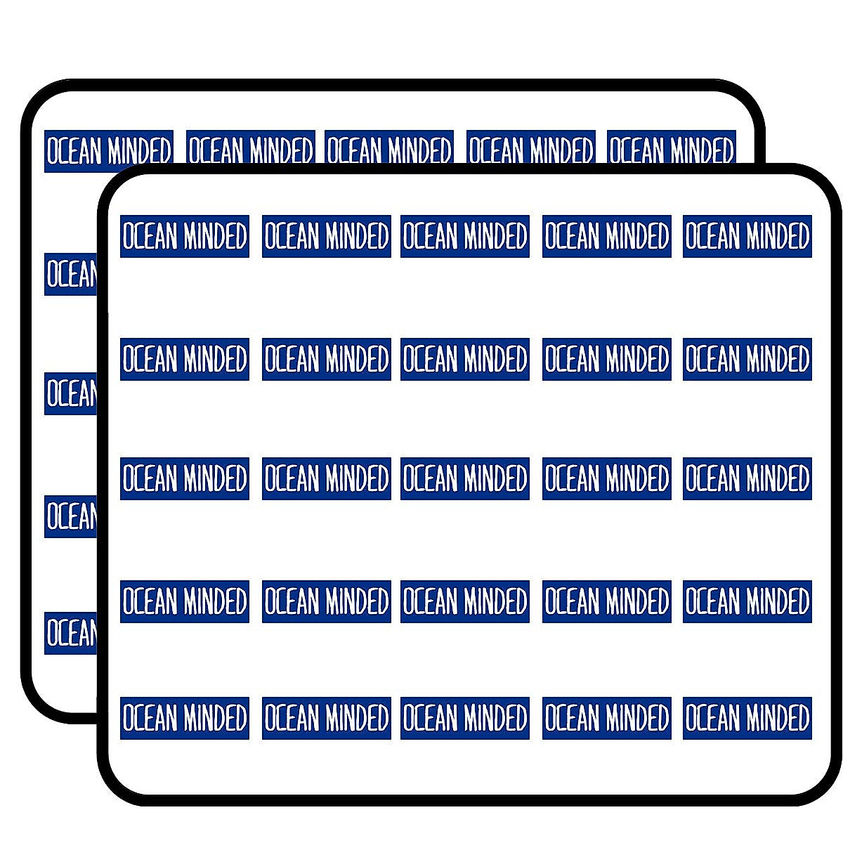 Ocean Minded (Hawaii Beach sea Water Salt surf Life) Sticker for Scrapbooking, Calendars, Arts, Kids DIY Crafts, Album, Bullet Journals 50 Pack