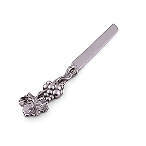 Arthur Court Metal Cake Knife Grape Pattern Sand Casted in Aluminum with Artisan Quality Hand Polished Tarnish Free 13.75 inch Long