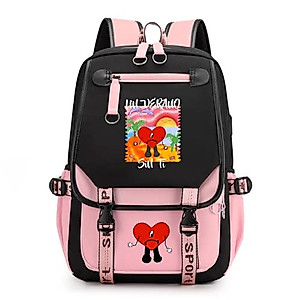Kaeosroa Kawaii Backpack for School Teen Girls,Cute Travel Daypack Fits 15.6 Inch Laptop Backpack with USB Charging Port Headphone Jack,College School Backpack for Women (color1)