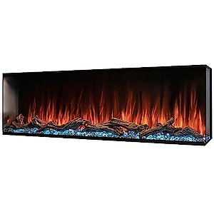 Modern Flames Landscape Series Pro MultiView 3-Sided Wall Mount/Built-In Electric Fireplace (LPM-6816-TH-WTC/LP), 68-Inch, Wireless Thermostat & Full Wall Control