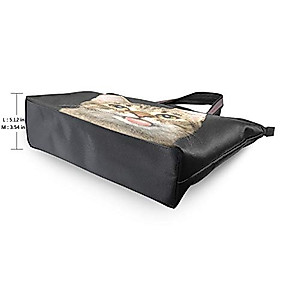 My Daily Women Tote Shoulder Bag Funny Happy Cat Handbag Medium