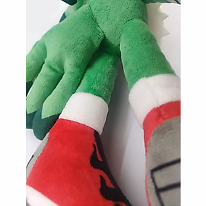 30cm/11.8inch Blood Sonic.exe Plush Toy, Evil Sonic Stuffed Plush Doll, Dark Sonic Plush, from Popular Sonic Games, Green Sonic Toys for Birthday Gifts Game Fan