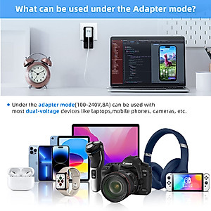 Power Converter Adapter Combo 2000W Voltage Converter 220V to 110V converters and adapters for Travel Europe Built-in with 4 Adapter Plugs US to Europe, UK, Israel, Africa Over 150 Countries FUNPRO