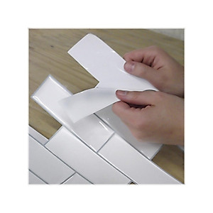 RoomMates TIL3459FLT StickTiles Classic White Subway Peel and Stick Tile Backsplash 10.5x10.5