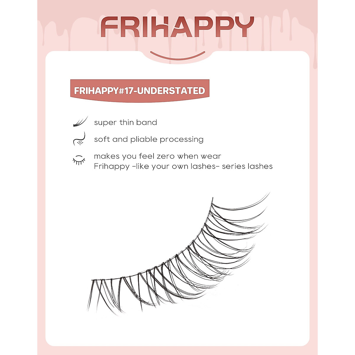 Lashes Eyelashes Lashes Wispy False Eyelashes Natural Eyelashes Mink Lashes, Frihappy Lashes 5 Pairs Frihappy#17-Understated
