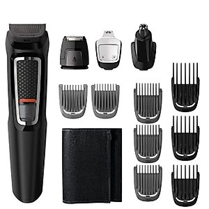 PHILIPS Norelco MG3910/40 Multigroom All-in-One Face and Hair Trimmer Series 3000, 15 attachments