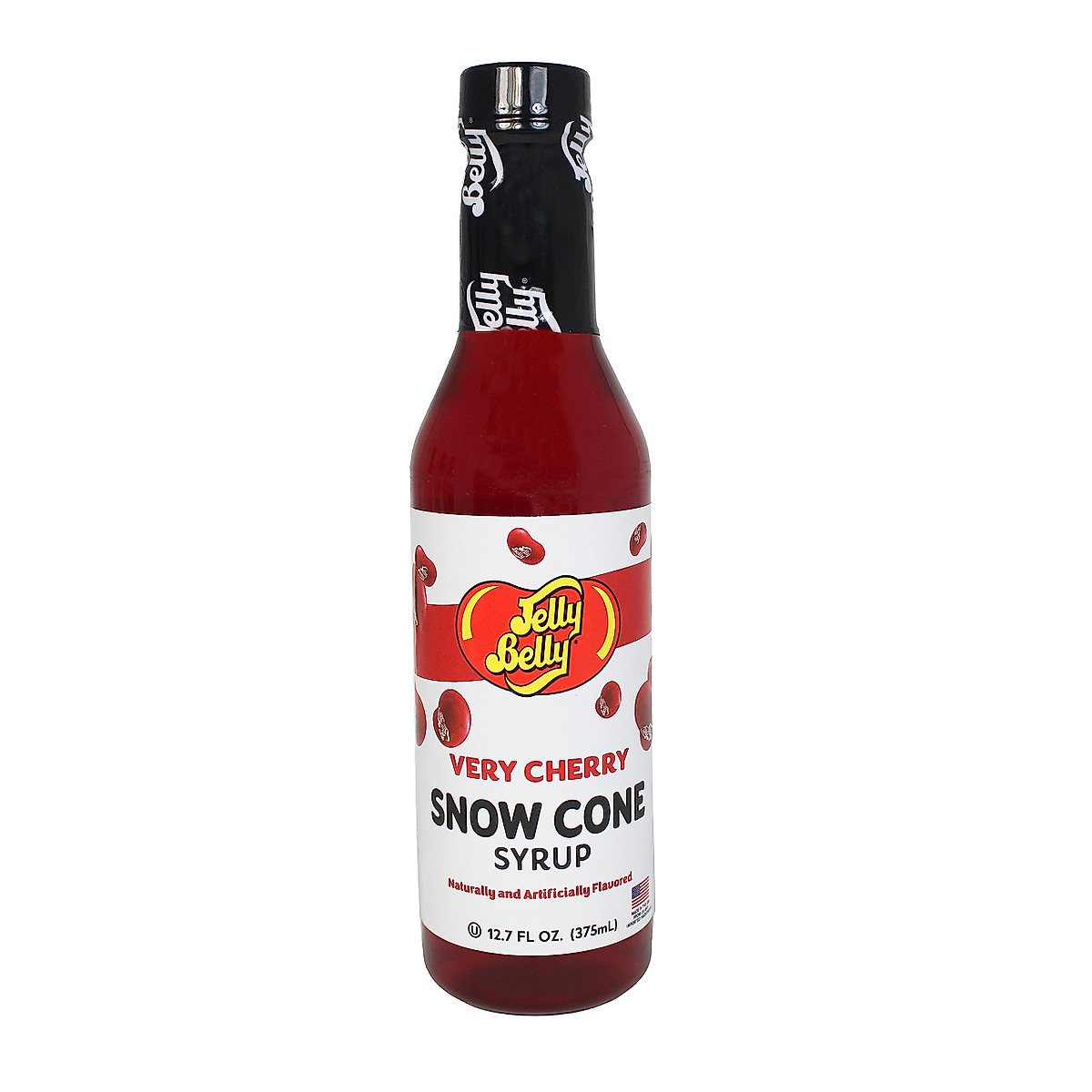 Jelly Belly Snow Cone Syrup Flavors- Shaved Ice Syrup, Slushie, and Ice Pop Flavoring for Party (4 Variety Pack - Cherry, Watermelon, Cotton Candy and Berry Blue)